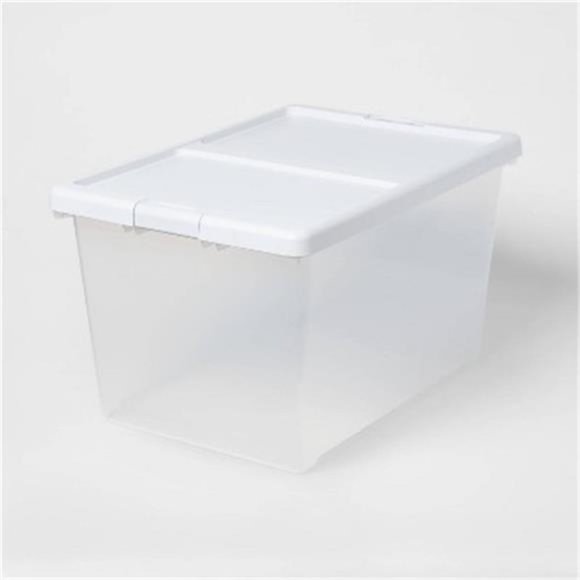 Storage & Organization | Large Latching Storage Box With White Lid ...